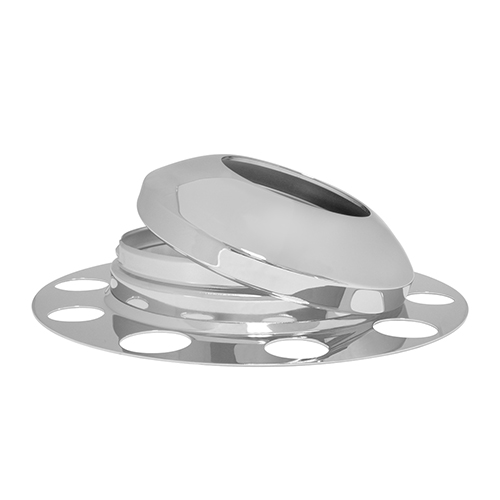 Grand General 3 Pcs Chrome Front Axle Cover w/ Hubodometer for Aluminum ...