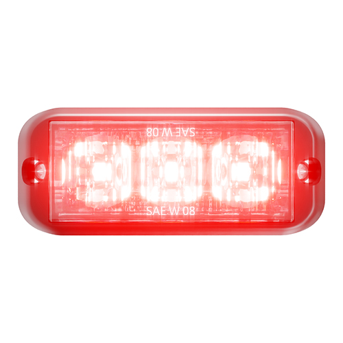 Abrams T3 Series LED Grille Light Head - Red - TG-300-R
