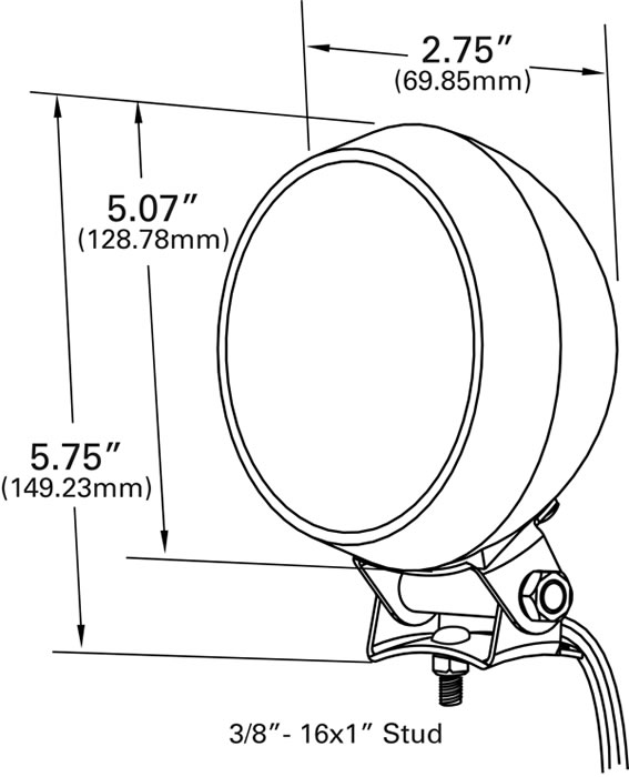 Grote Forward Lighting, Clear, 4" Spot Pattern, Work Lamp, LED - 63561