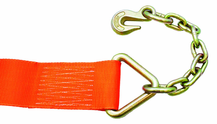 Multiprens 4" Winch Strap with #317 18" Chain Anchor - 40ft - 3043-40
