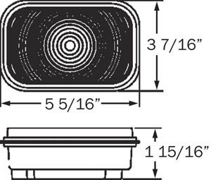 Optronics BU33 Series Back-Up Light Rectangular - BU33CBP