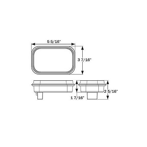 Optronics BUL35 Series LED Back-Up Light Clear with Recess Mount - BUL35CBP