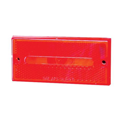 Optronics Red flush mount marker/clearance light with reflex, two-wire ...