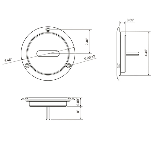 Optronics 4" Round Stop/Turn/Tail Buck-Up Fusion LED Flange Hard Wired - ST