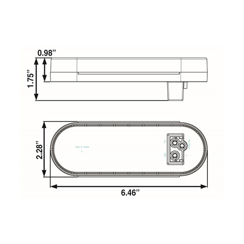 Optronics Red recess mount stop/turn/tail light kit with A70GB grommet ...