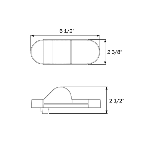 Optronics 6" Oval Int Mc Ep2 Weathertight Connection Grommet Amber - STL71A