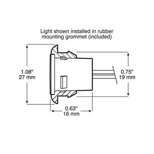 Peterson LED License Light Stripped 8" Leads Single Diode With .180 Bullets