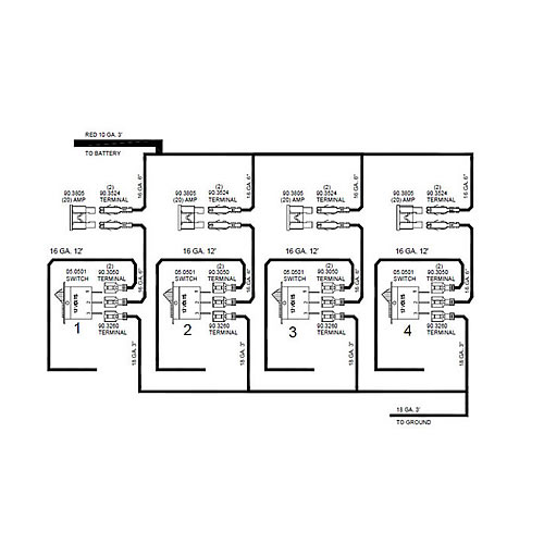 SHO-ME 05 Series Four Function Switch Box 05.4000